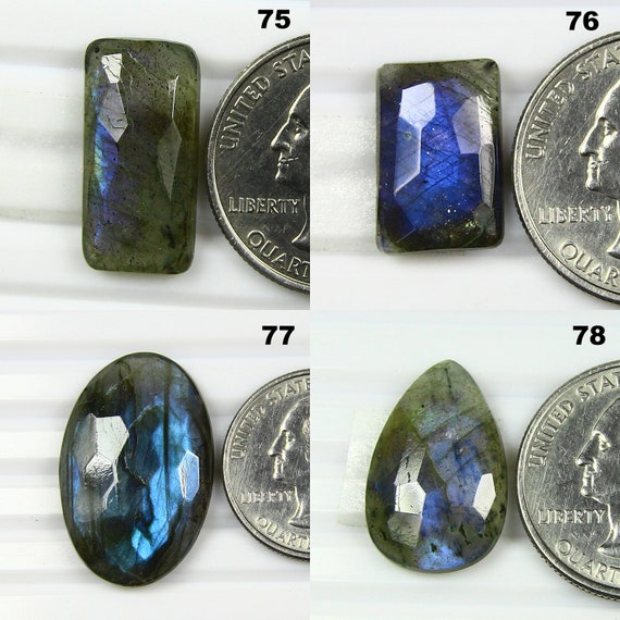 Natural Labradorite Rose Cut Natural Labradorite Gemstone | Etsy