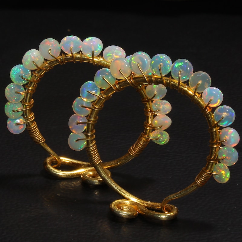 Opal Earrings - Etsy