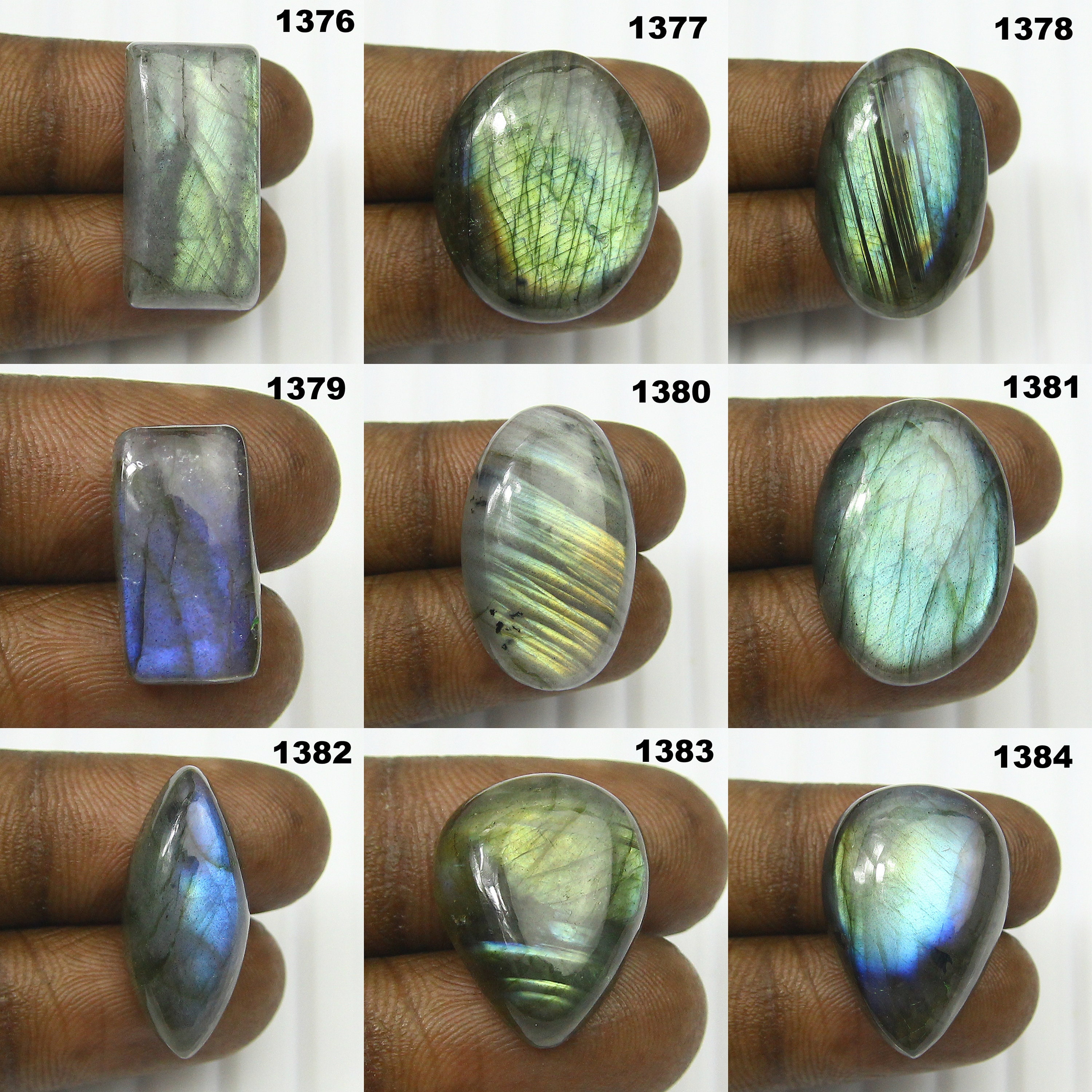 Natural Labradorite Cabochon - Smooth Labradorite Gemstone - Cabochon ...