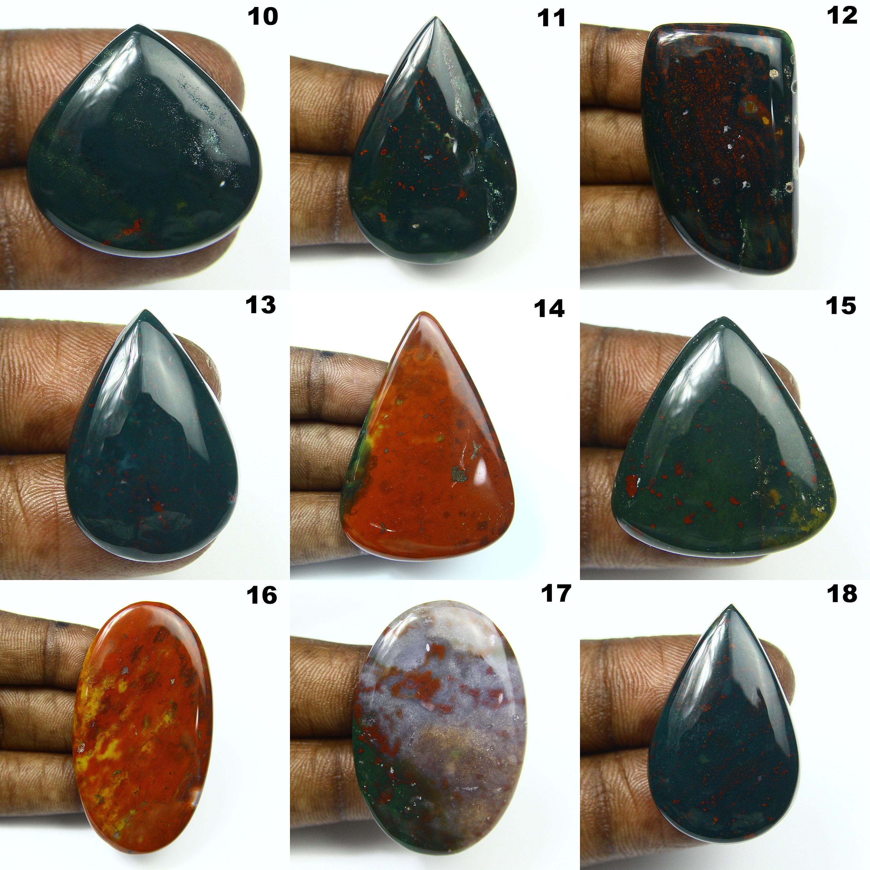 Natural Blood Agate Cabochon Blood Agate Gemstone Mix - Etsy