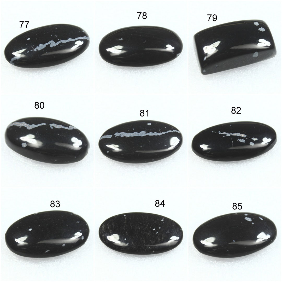 Natural Obsidian Rock Cabochon Obsidian Gemstone Obsidian Cabochon ...