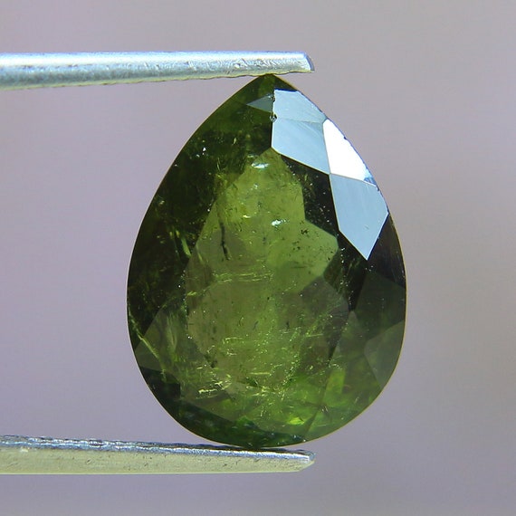 Natural Tourmaline Faceted Green Tourmaline Faceted | Etsy