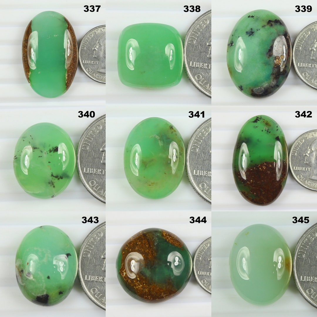 Natural Chrysoprase Cabochon Mix Shape Gemstone Chrysoprase Gemstone ...