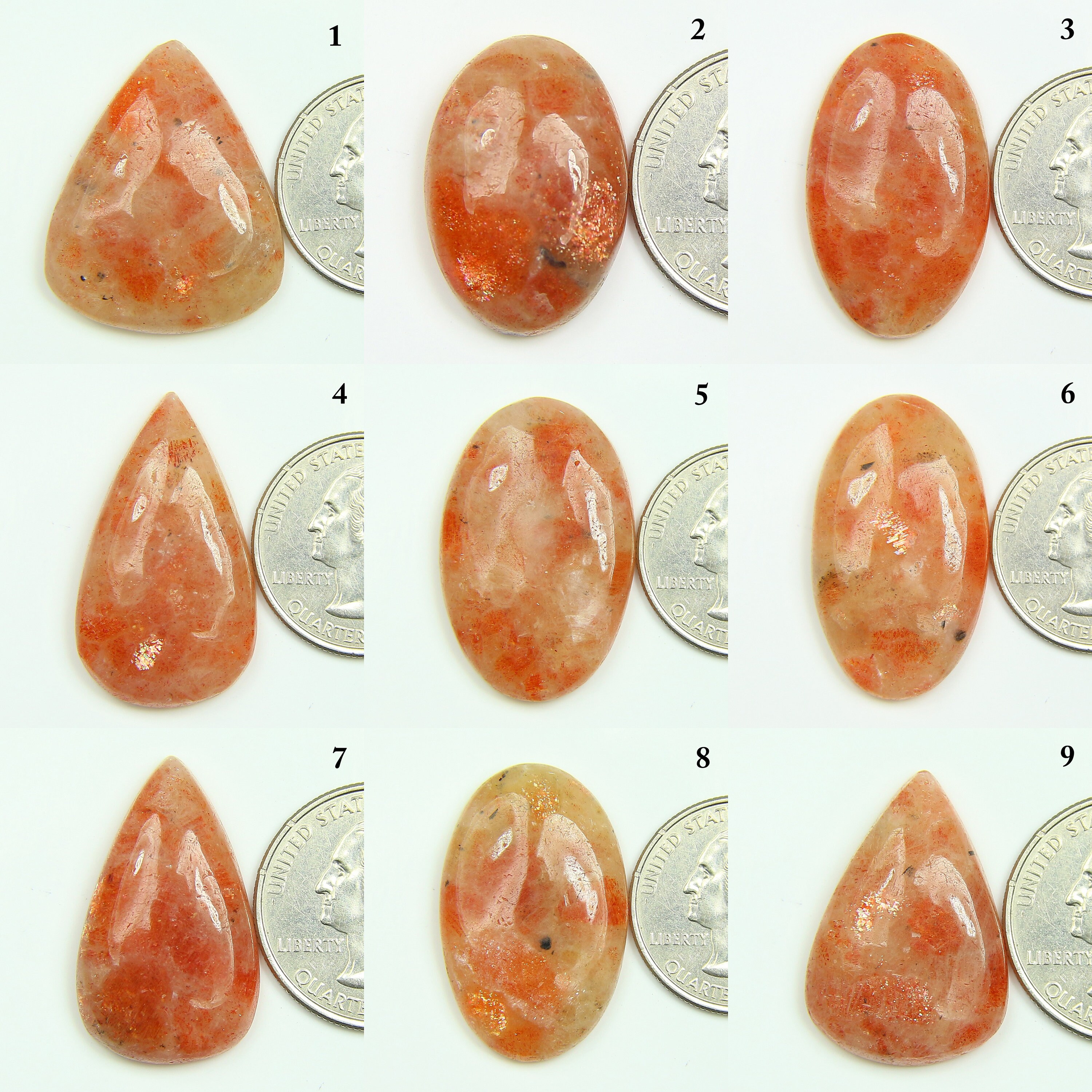 Natural Sunstone Cabochon Sunstone Gemstone Sunstone - Etsy