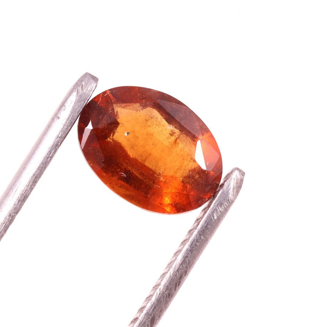 2.00 Ct Natural Hessonite Garnet, Orange Hessonite Garnet, Faceted ...