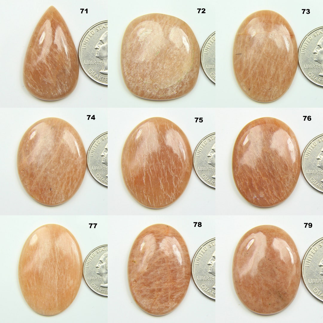 Natural Peach Amazonite Cabochon Mix Shape Gemstone Peach Amazonite ...
