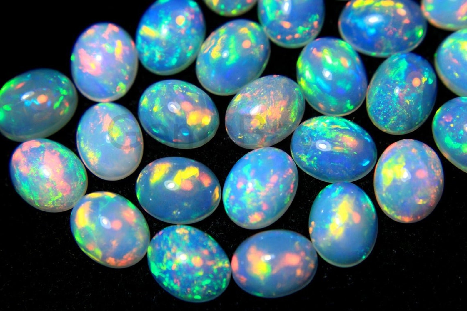 5x7mm Welo Fire Opal Cabochon – Natural Ethiopian Gemstone - Etsy