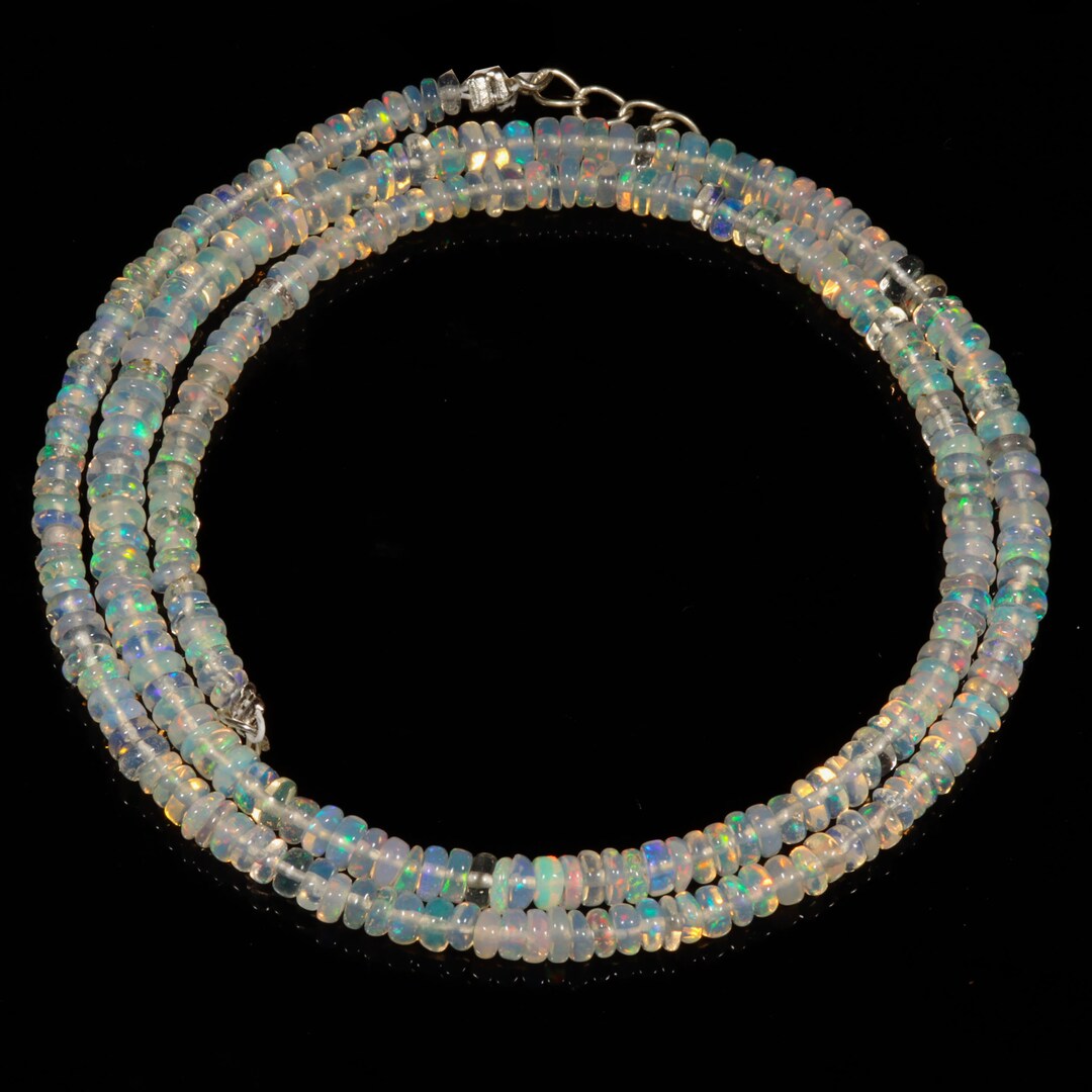 Amazing Opal Necklace' Natural Ethiopian Fire Opal Necklace' Multi Opal ...