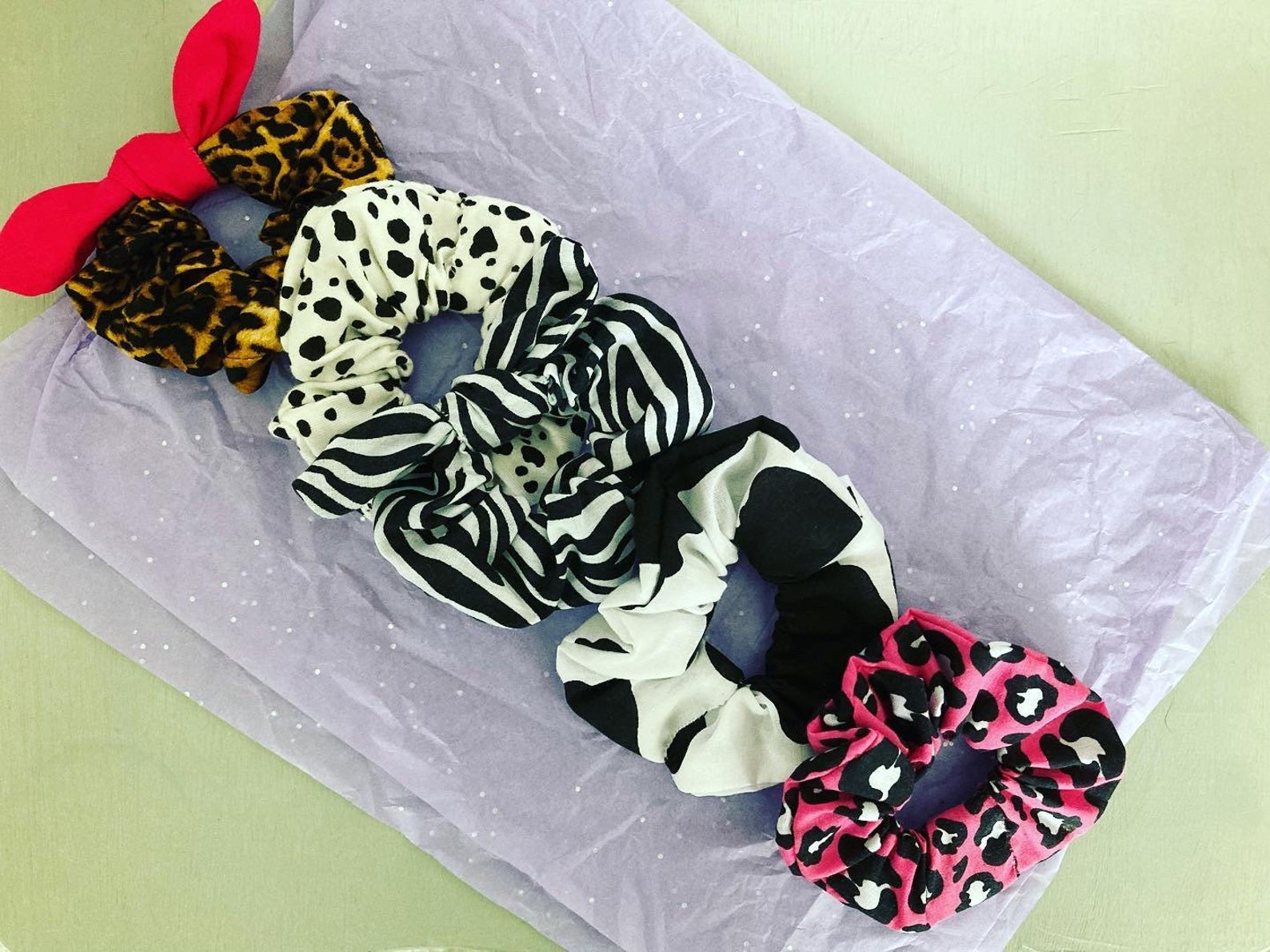 Hair Scrunchies Scrunchie Gift Box Animal Print Gift Box | Etsy