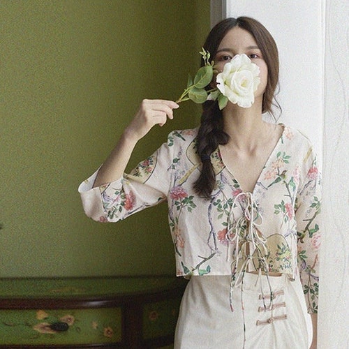 Autumn China Cheongsam Top Chinese Tang Suit Hanfu Blousetea - Etsy