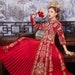 Traditional Chinese Bridal Red Wedding Xiuhe Dress,诗音 Embroidery Flower ...