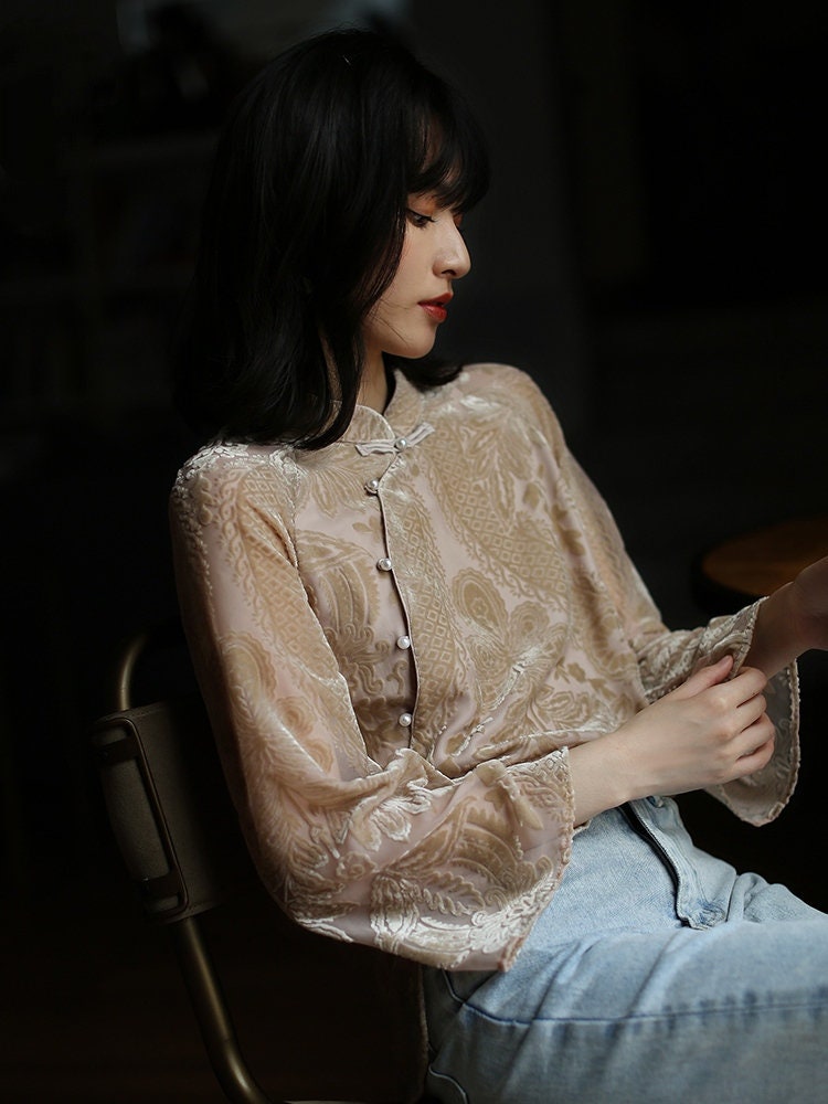 Autumn China Cheongsam Top, Chinese Tang Suit Hanfu Blouse,tea Ceremony ...