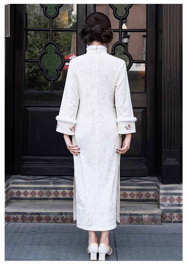 Traditional Chinese Thick Qipao Winter Christmas Lunar New Year, Tang ...