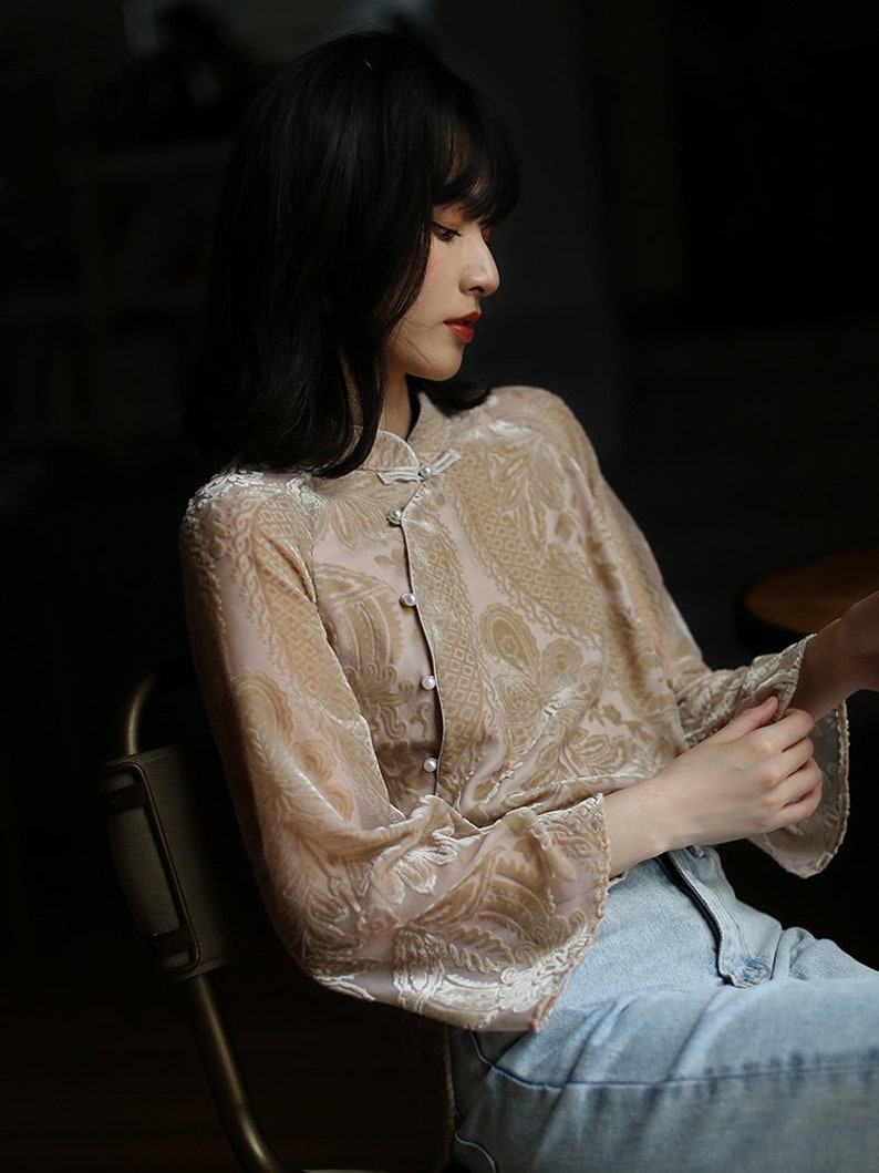 Autumn China Cheongsam Top Chinese Tang Suit Hanfu Blousetea - Etsy