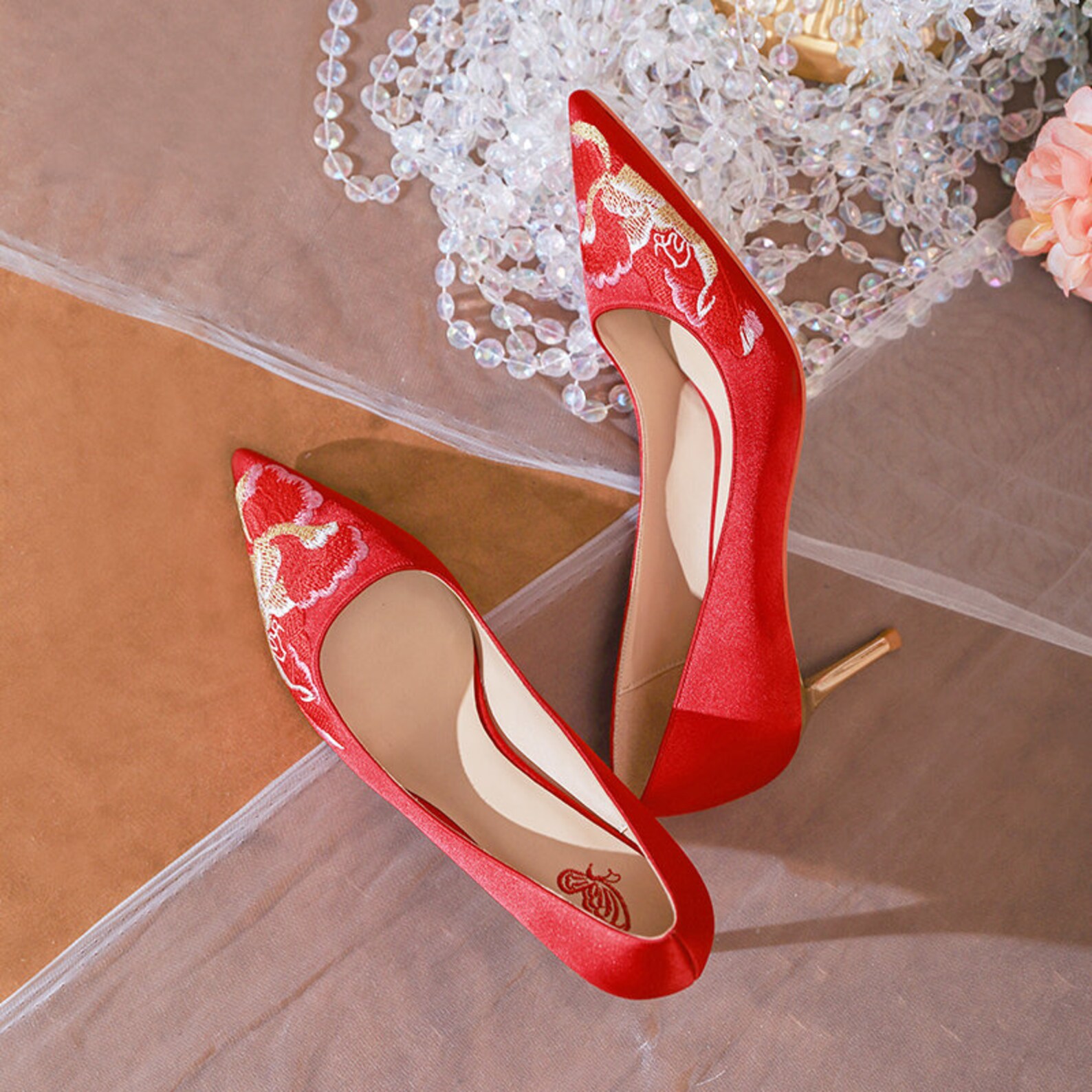 Premium Handmade Chinese Red Wedding Shoes Bridal Embroidery - Etsy
