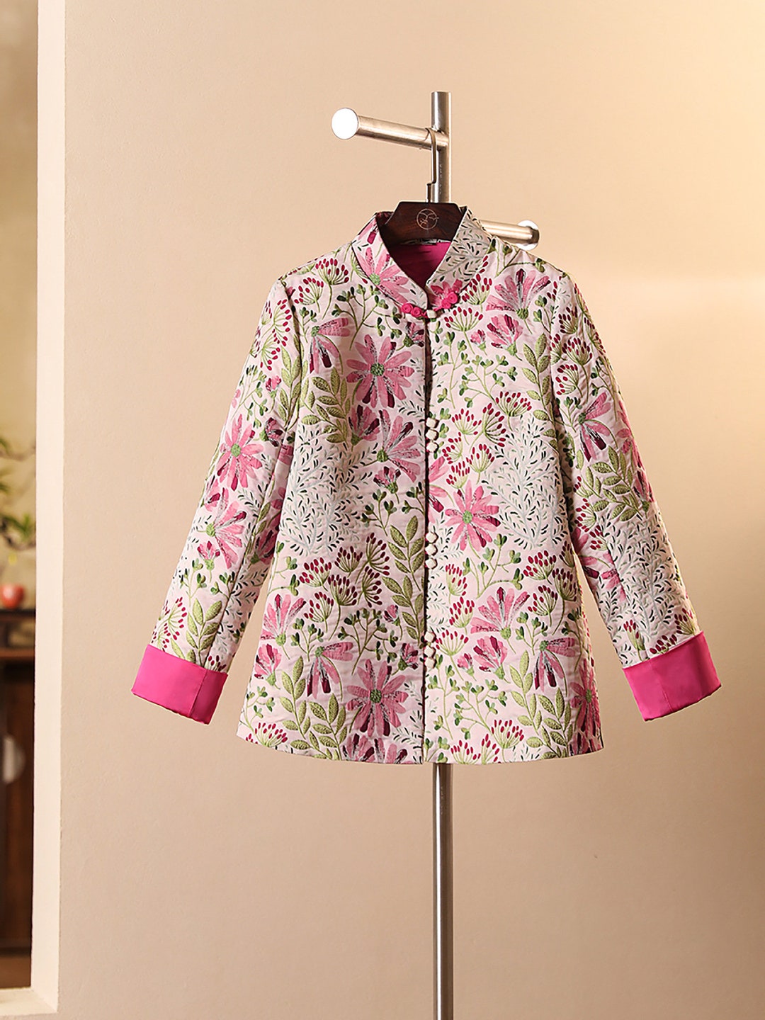 CNY Spring Festival Jacket Coat, Embossment Floral Pattern, Pay New ...