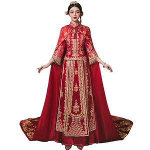 China Bridal Long Trail Cape, 霞披kasumi Cape for Winter Anti Cold ...