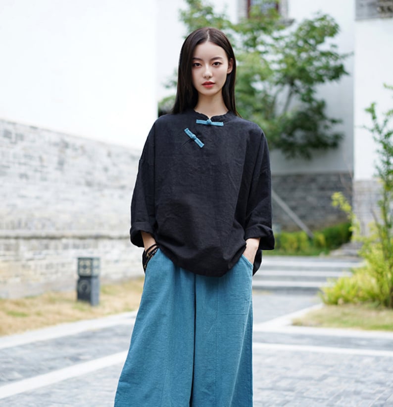 China Tang Suit Girl's Top Shirt, Modern Chinese Hanfu Style, Liziqi ...