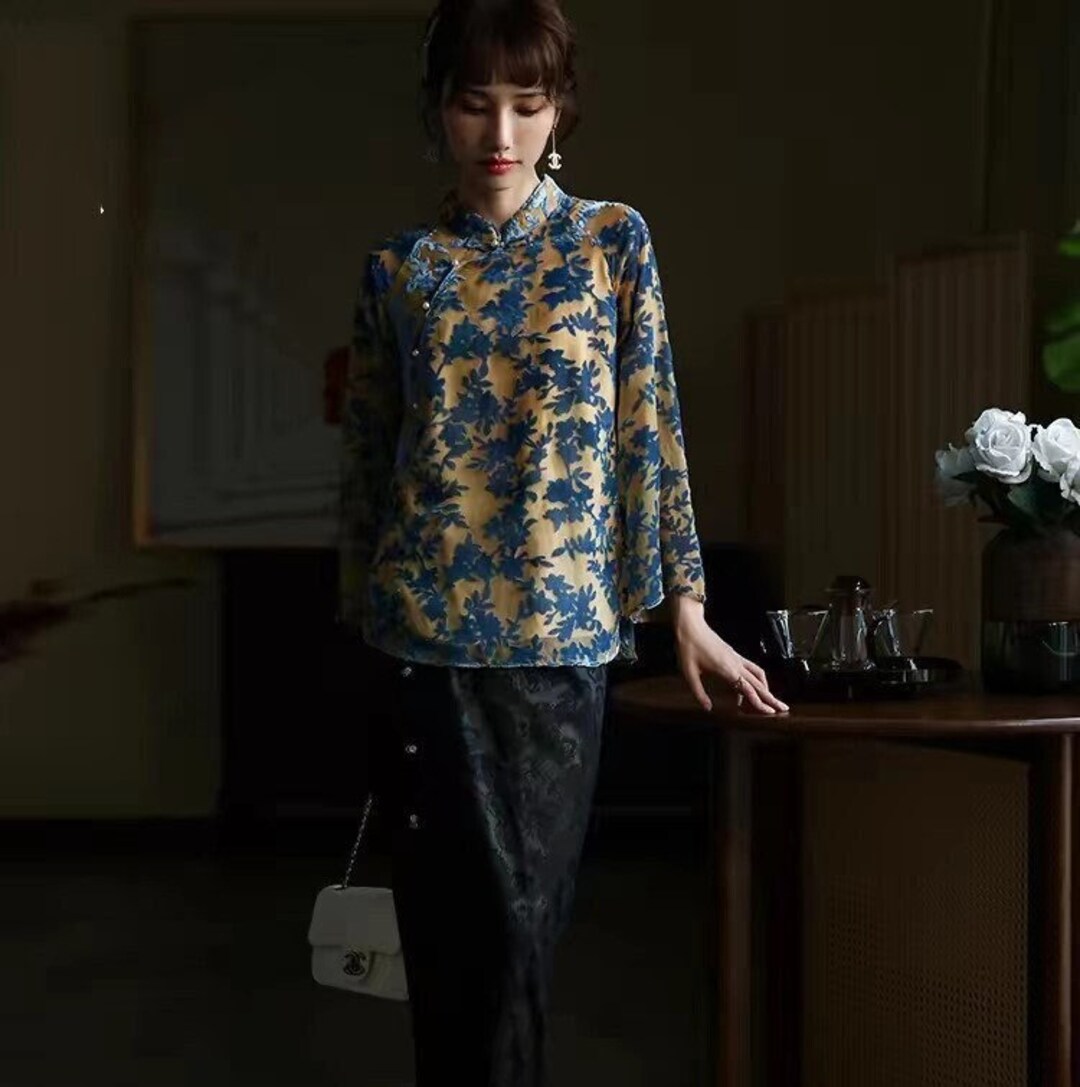 New Spring China Cheongsam Top, Chinese Tang Suit Hanfu Blouse,tea ...