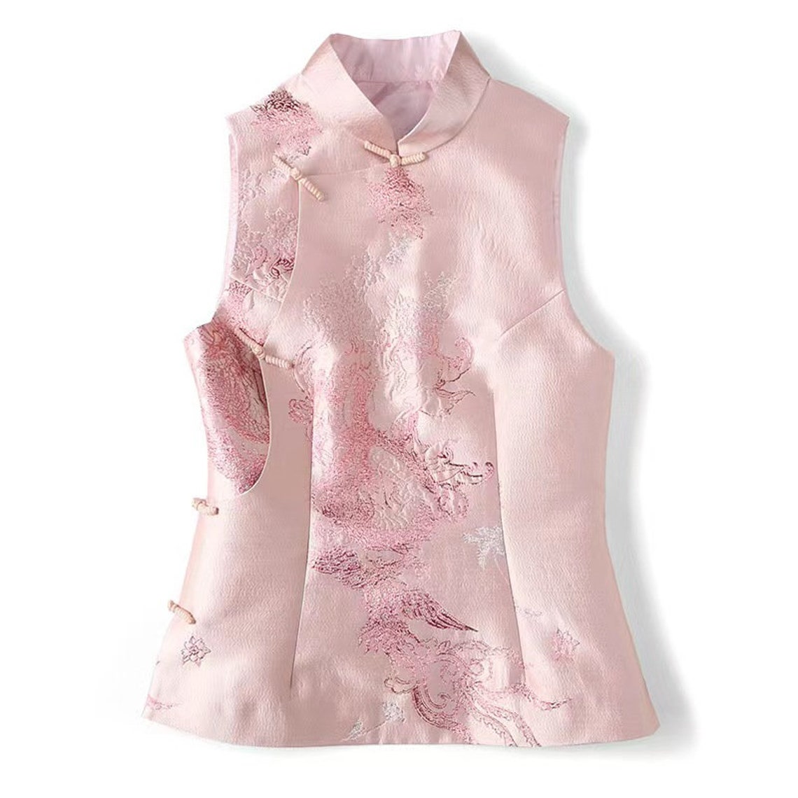 Autumn & Winter Classic Chinese Tang Dynasty Vest in Red - Etsy