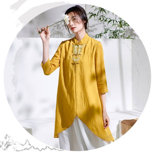 Autumn China Cheongsam Top Chinese Tang Suit Hanfu Blousetea - Etsy