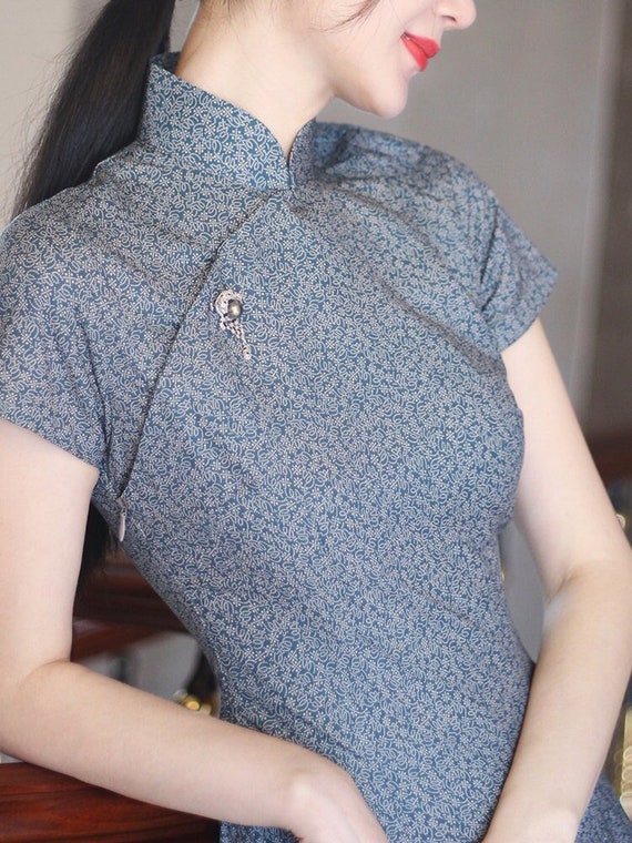 Premium Cut Vintage Short Qipao Hidden Button Closure and Zip - Etsy