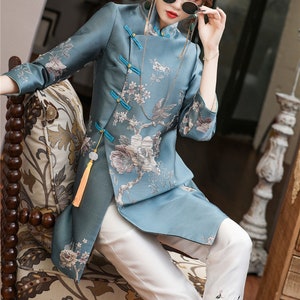 Classical China Above Knee Cheongsam Jacket,chinese Vintage Qipao Dress ...