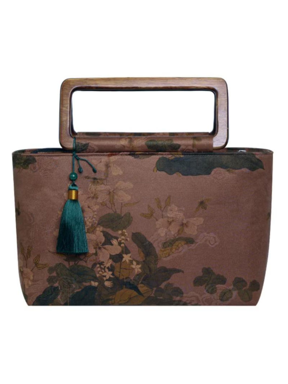 Handmade Woman Handbag, Chinese Vintage Xiangyunsha Mulberry Silk Bag ...