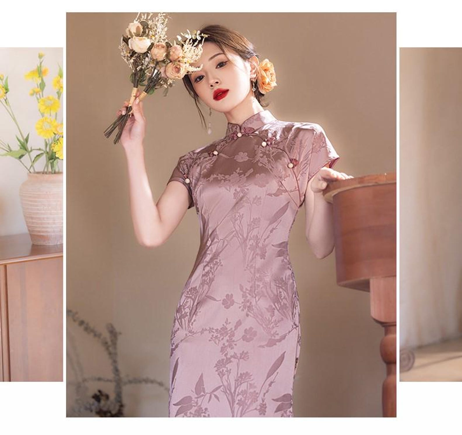 Doveyaf New Spring Qipao Dress, China Cheongsam Qipao, Retro Elegant ...