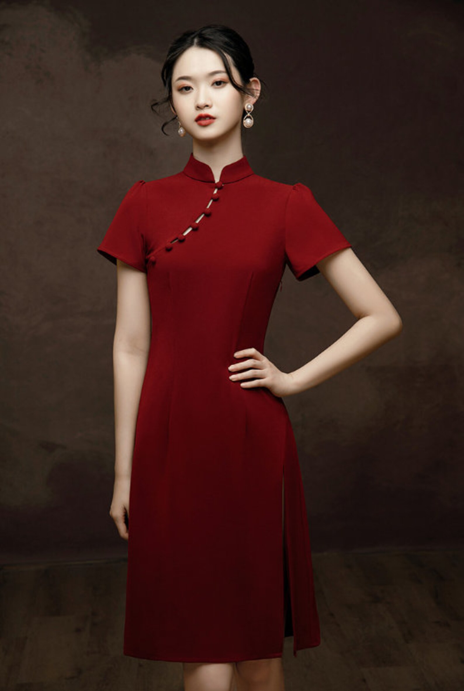 Free Custom Size China Red Wedding Cheongsam, Chinese Bridal Qipao ...