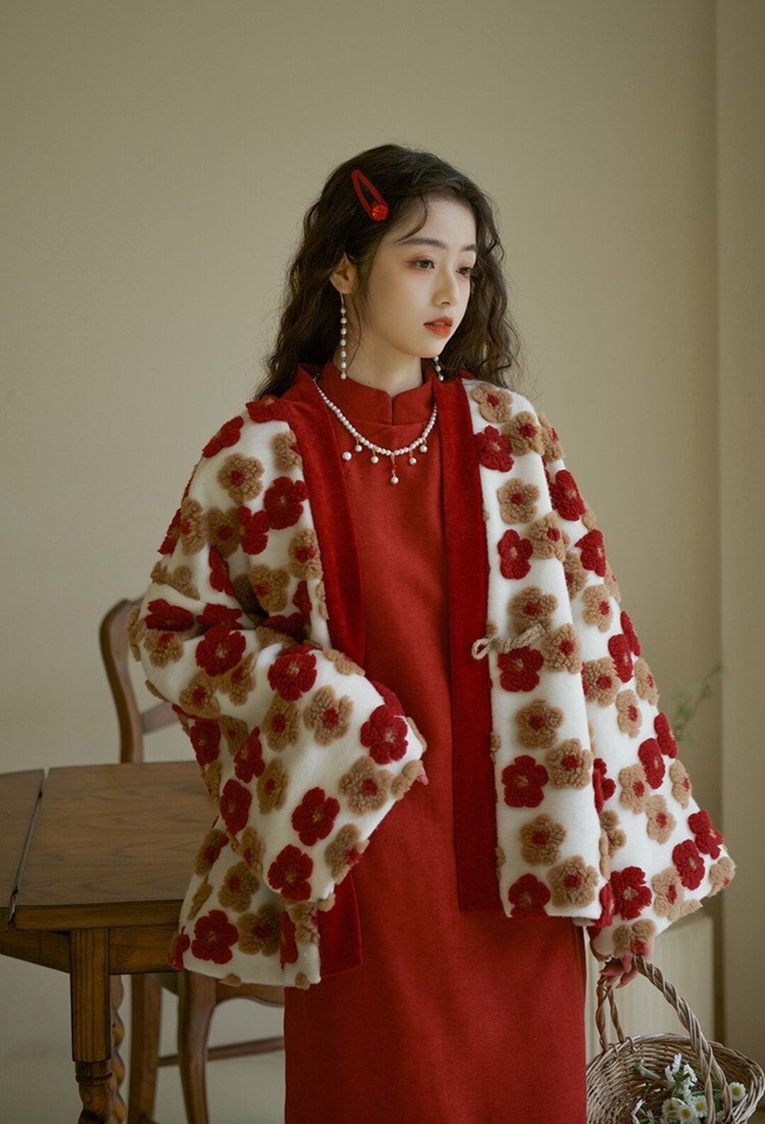 Christmas Over Coat Red, Matched China Bright Red Vermilion Loose ...