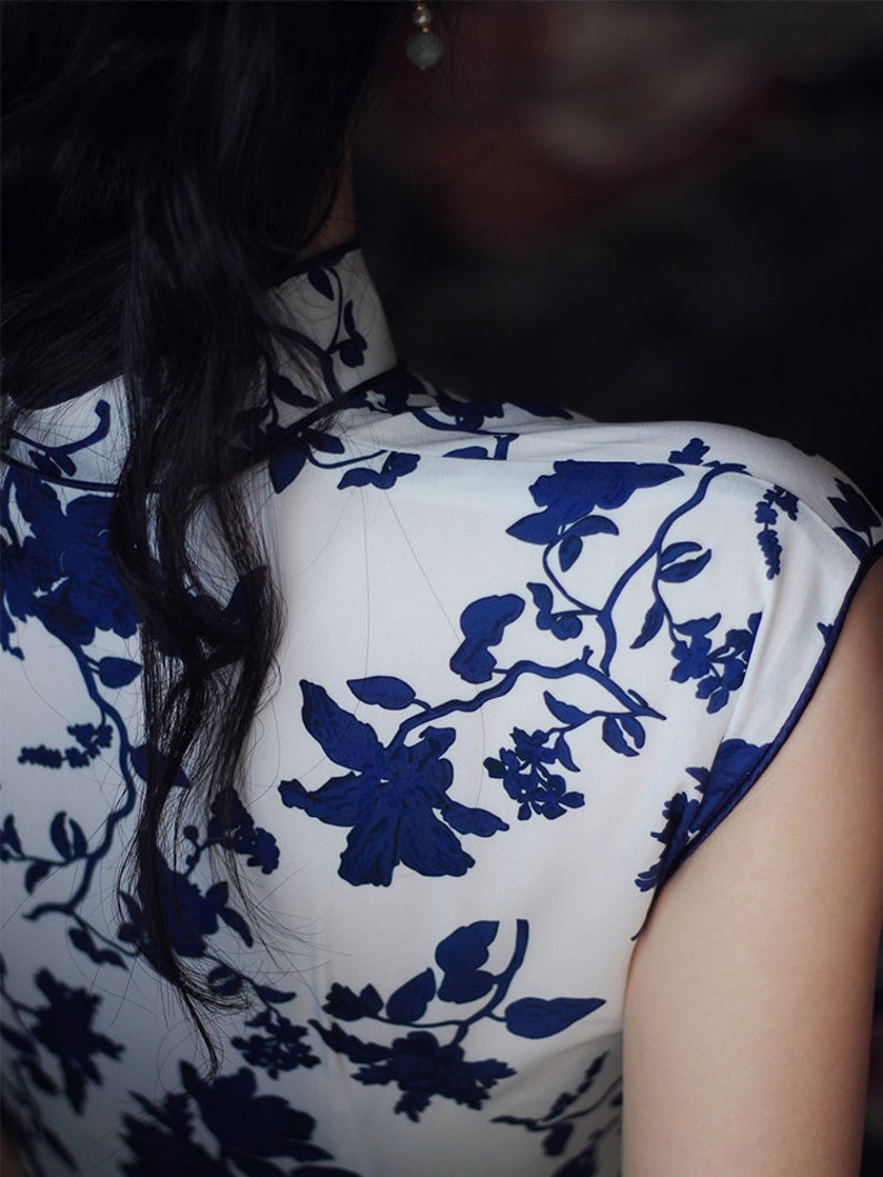 Premium Cut Cultural Young Lady Qipao， Side Pankou Open Closure 真襟平肩 ...