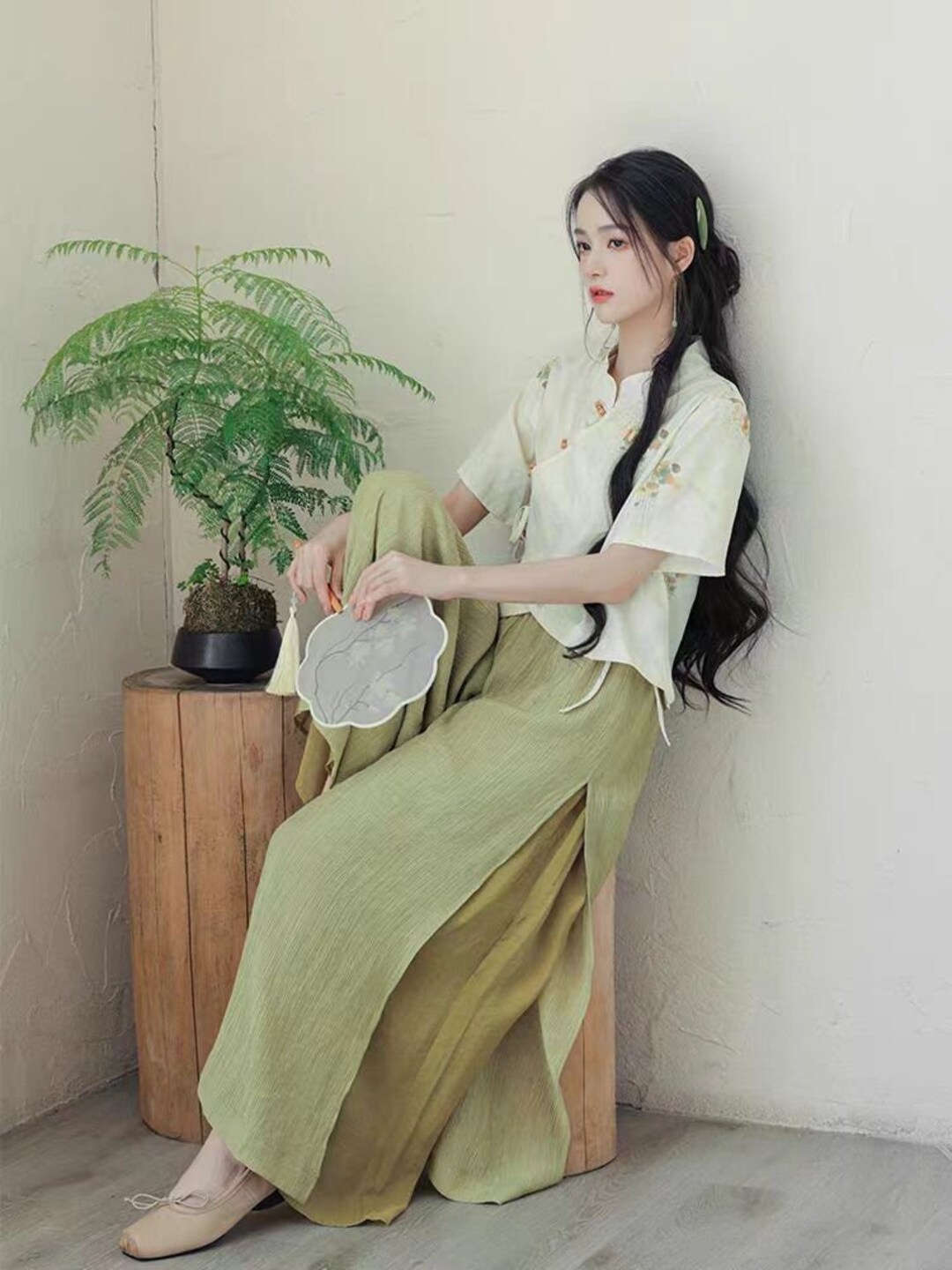Doveyaf New Rare Design China Hanfu Top+wide Pants, China Song Dynasty ...