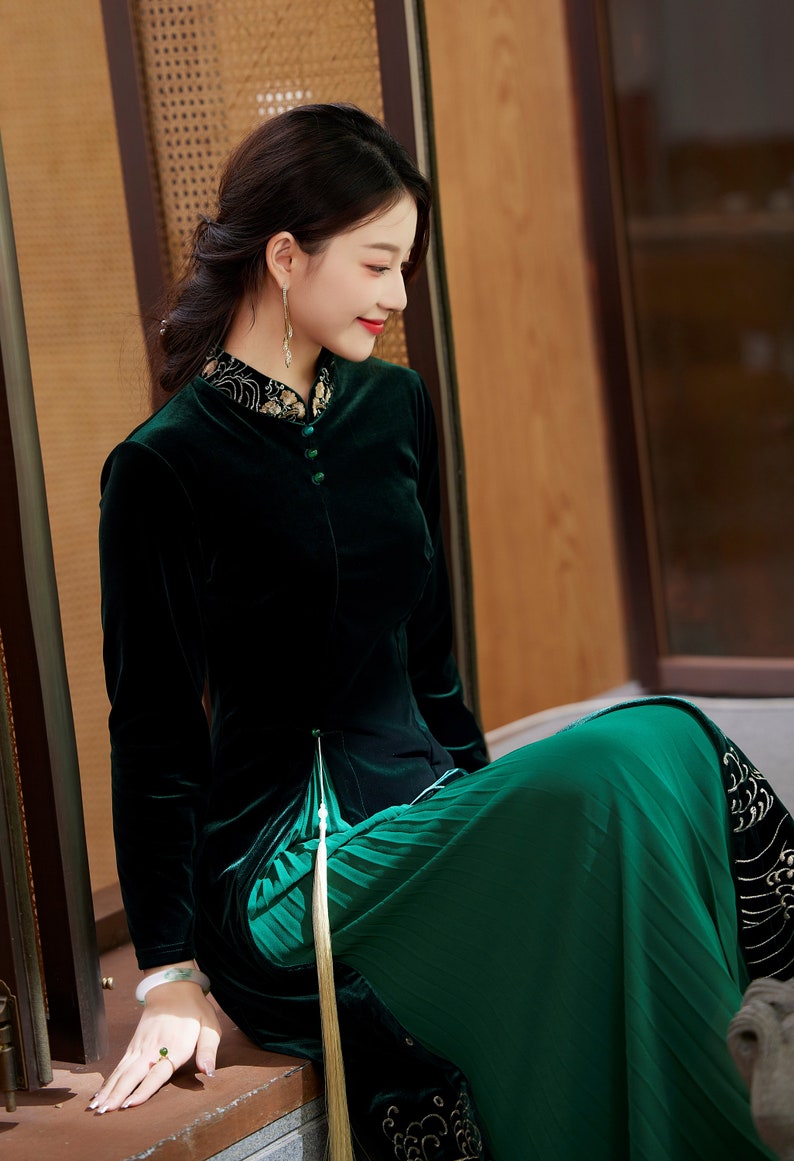 Premium Made Thick Autumn Winter China Cheongsam Dress - Etsy