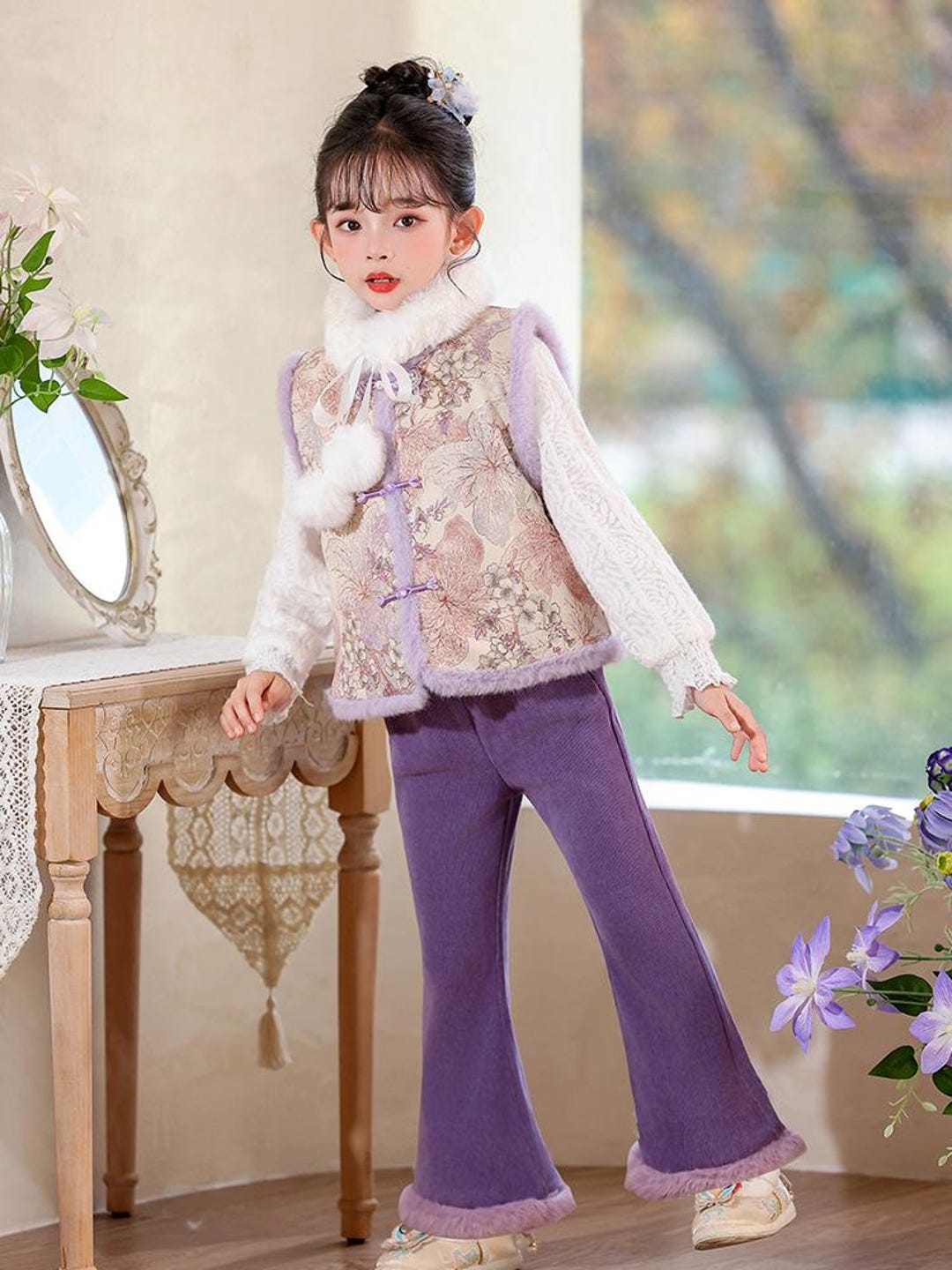 Winter CNY Girl Tang Vest+ Lace Top+pants, Chrsitmas/cny Spring ...