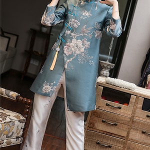 Classical China Above Knee Cheongsam Jacket,chinese Vintage Qipao Dress ...