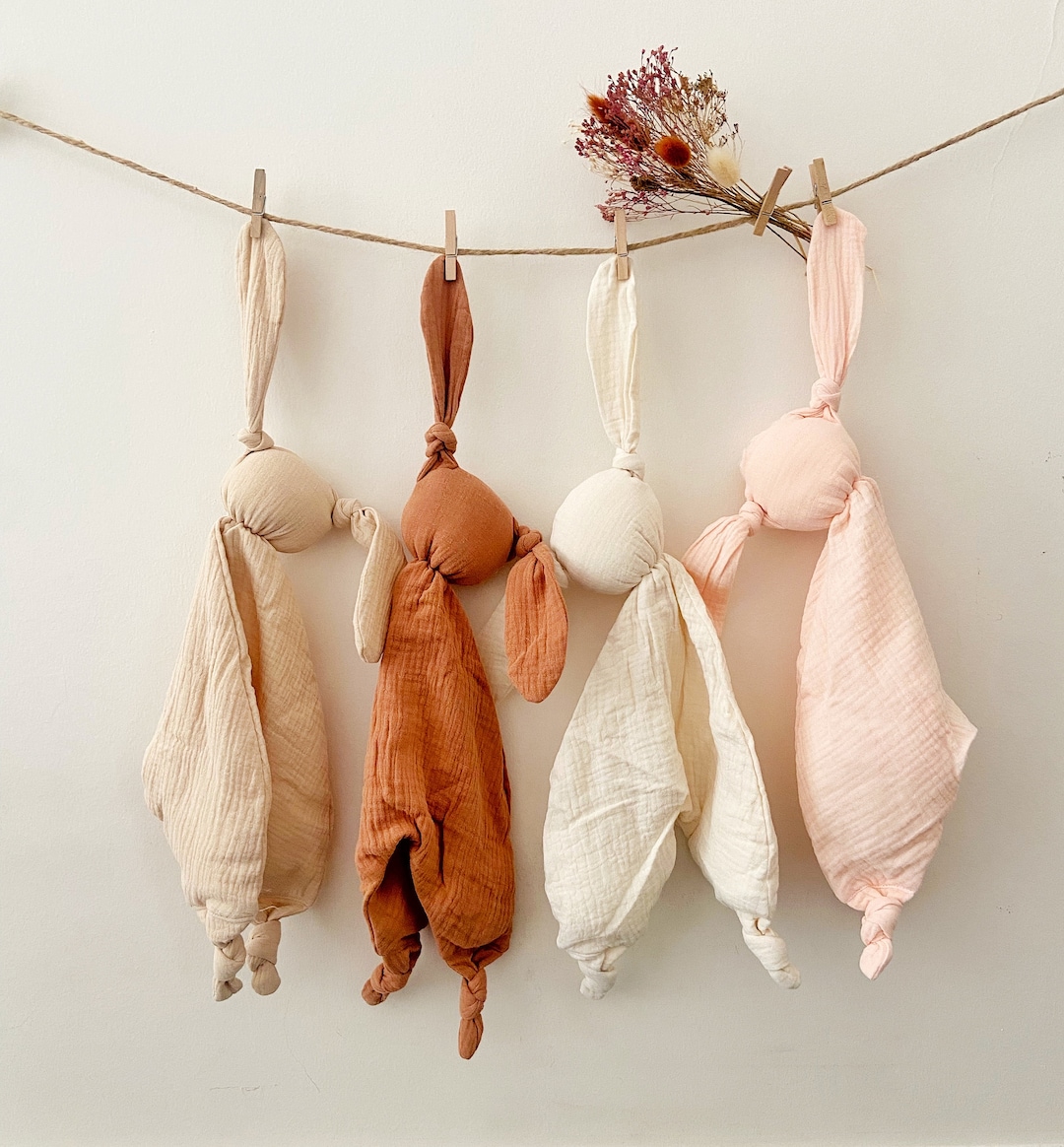 Rabbit Comforter in Cotton Gauze Newborn Baby Comforter - Etsy