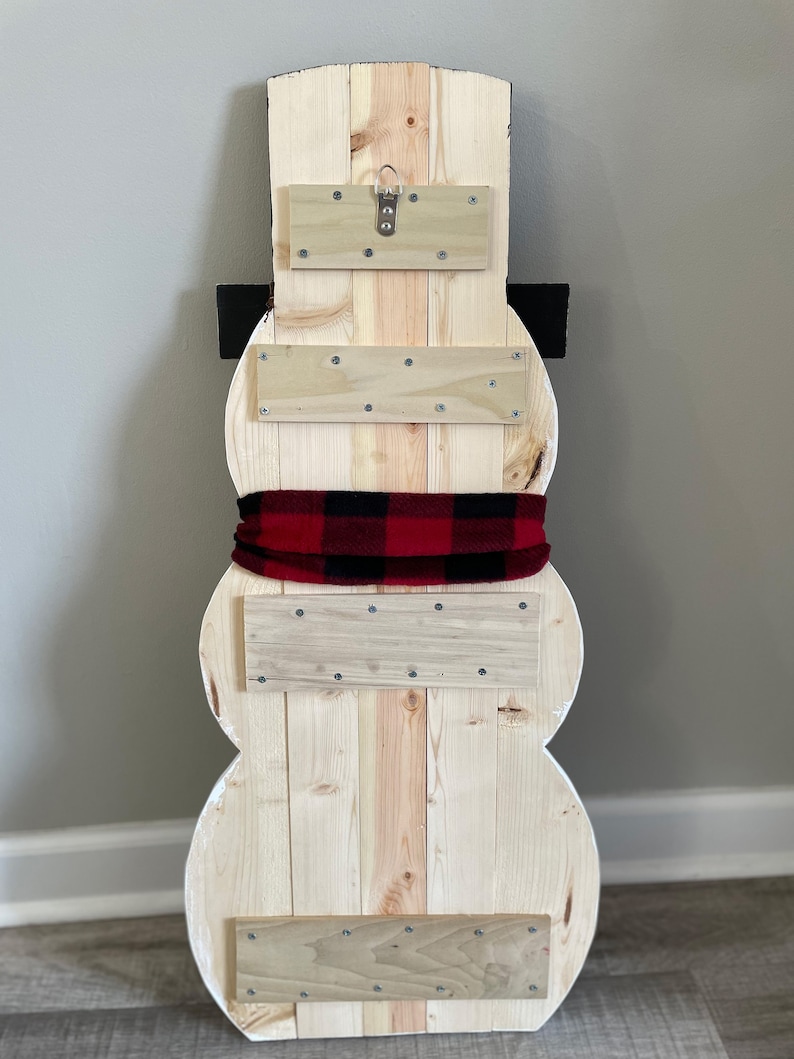 Wood Snowman Distressed Farmhouse Snowman Holiday Winter - Etsy