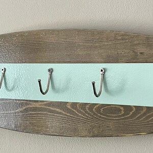 Surfboard Key Rack ~ Coastal Wall Hooks ~ Surf Key Holder ~ Beach House ...