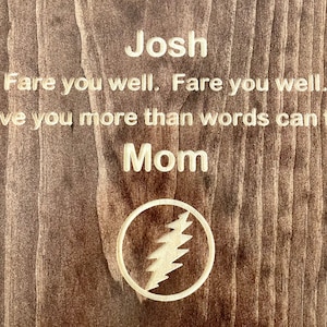 Ripple Engraved Guitar Deadhead Fan Gift Music Memorabilia Jam Band ...