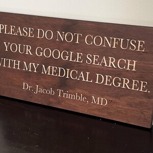 Personalized Doctor Sign ~ Engraved Medical Office Door Decor ~ Custom ...