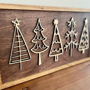 Handmade Wooden Christmas Tree Sign: Rustic Holiday Decor - Etsy