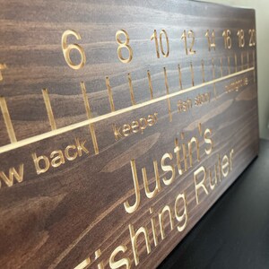Personalized Fisherman's/angler's Ruler ~ Wood Sign ~ Carved - Etsy
