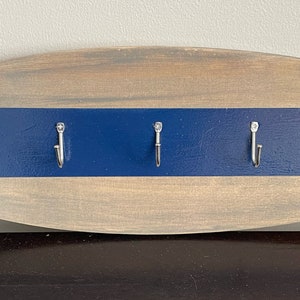 Surfboard Key Rack ~ Coastal Wall Hooks ~ Surf Key Holder ~ Beach House ...