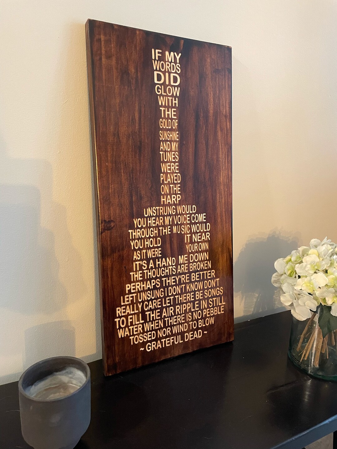 Ripple Engraved Guitar Deadhead Fan Gift Music Memorabilia Jam Band ...