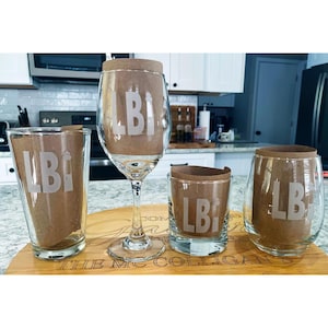 Long Beach Island Laser-etched Glassware: Barnegat Lighthouse, Set of 4 ...