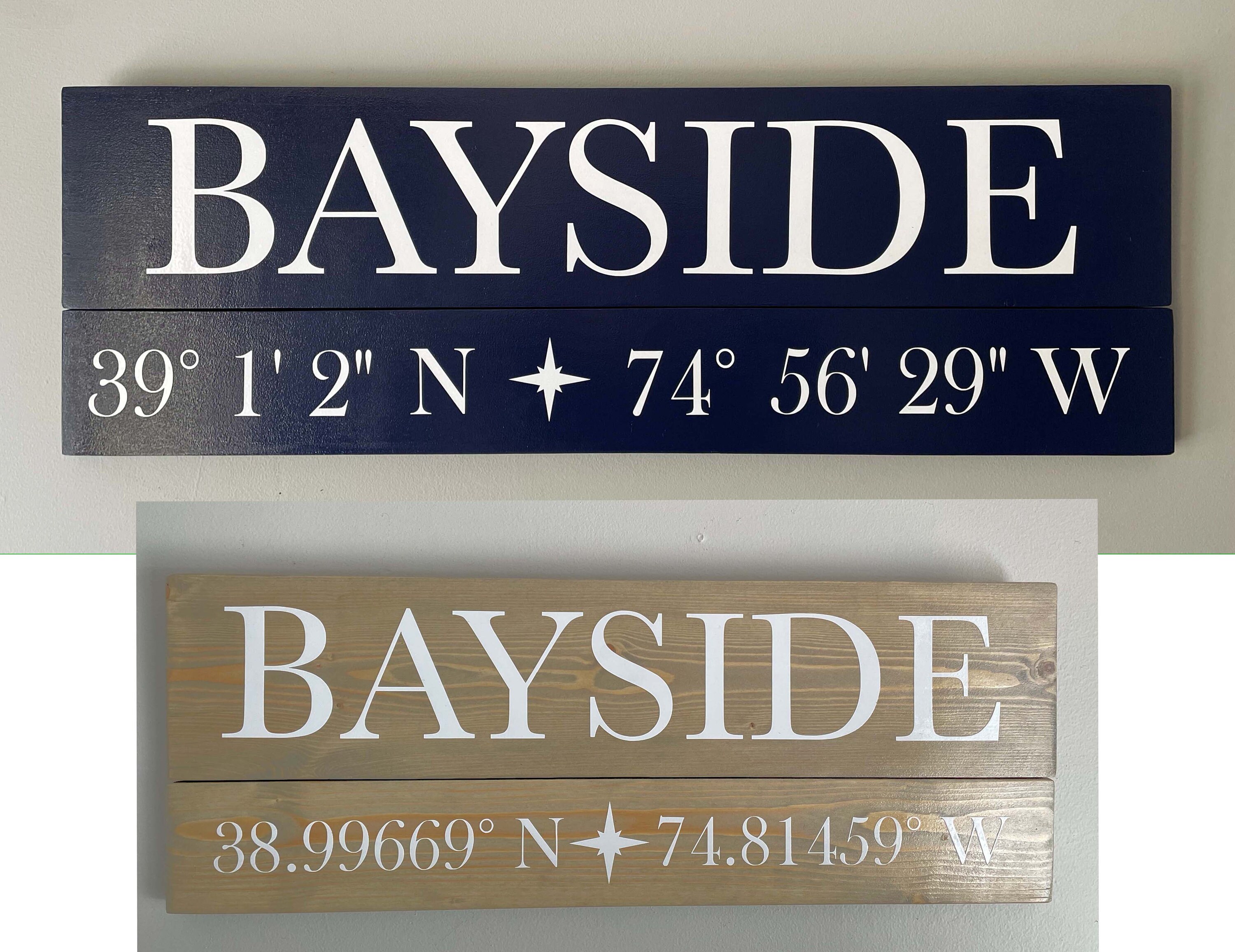 Coordinates Wood Sign CUSTOM Latitude Longitude Signs City - Etsy