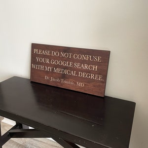 Personalized Doctor Sign ~ Engraved Medical Office Door Decor ~ Custom ...