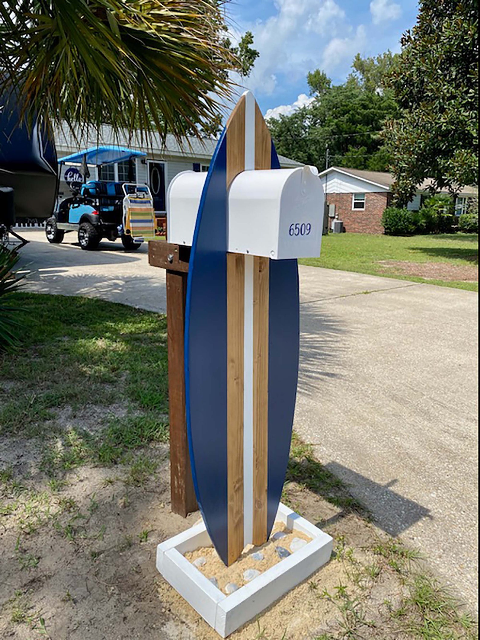 Surfboard Mailbox Holder Surfboard House Decor Coastal - Etsy