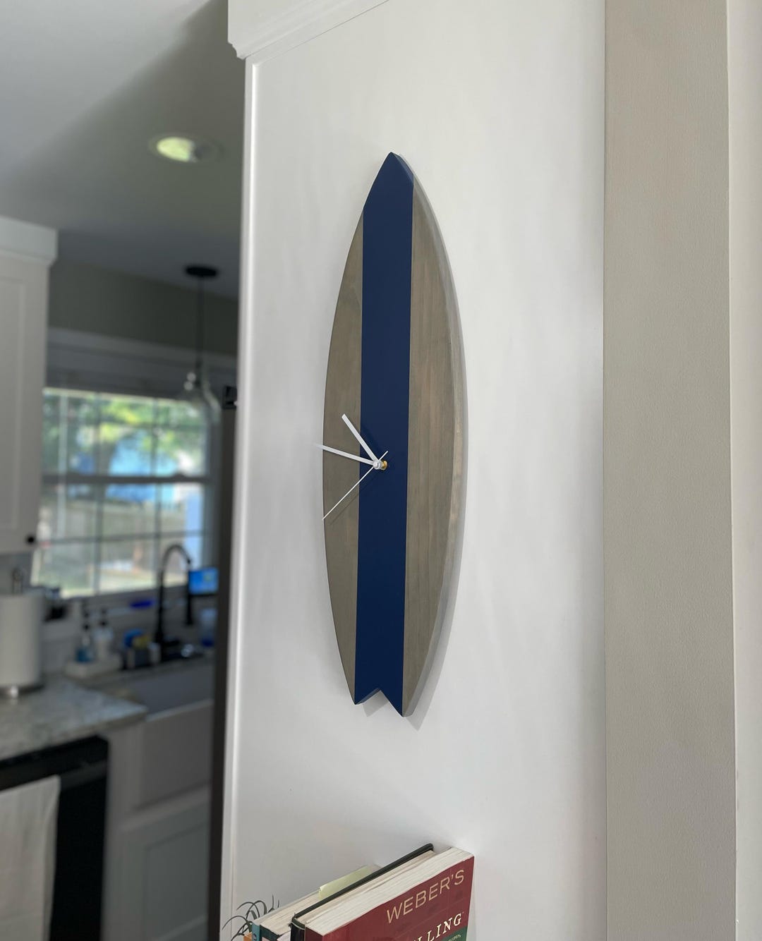 Handmade Surfboard Wall Clock: Customizable Coastal Decor - Etsy
